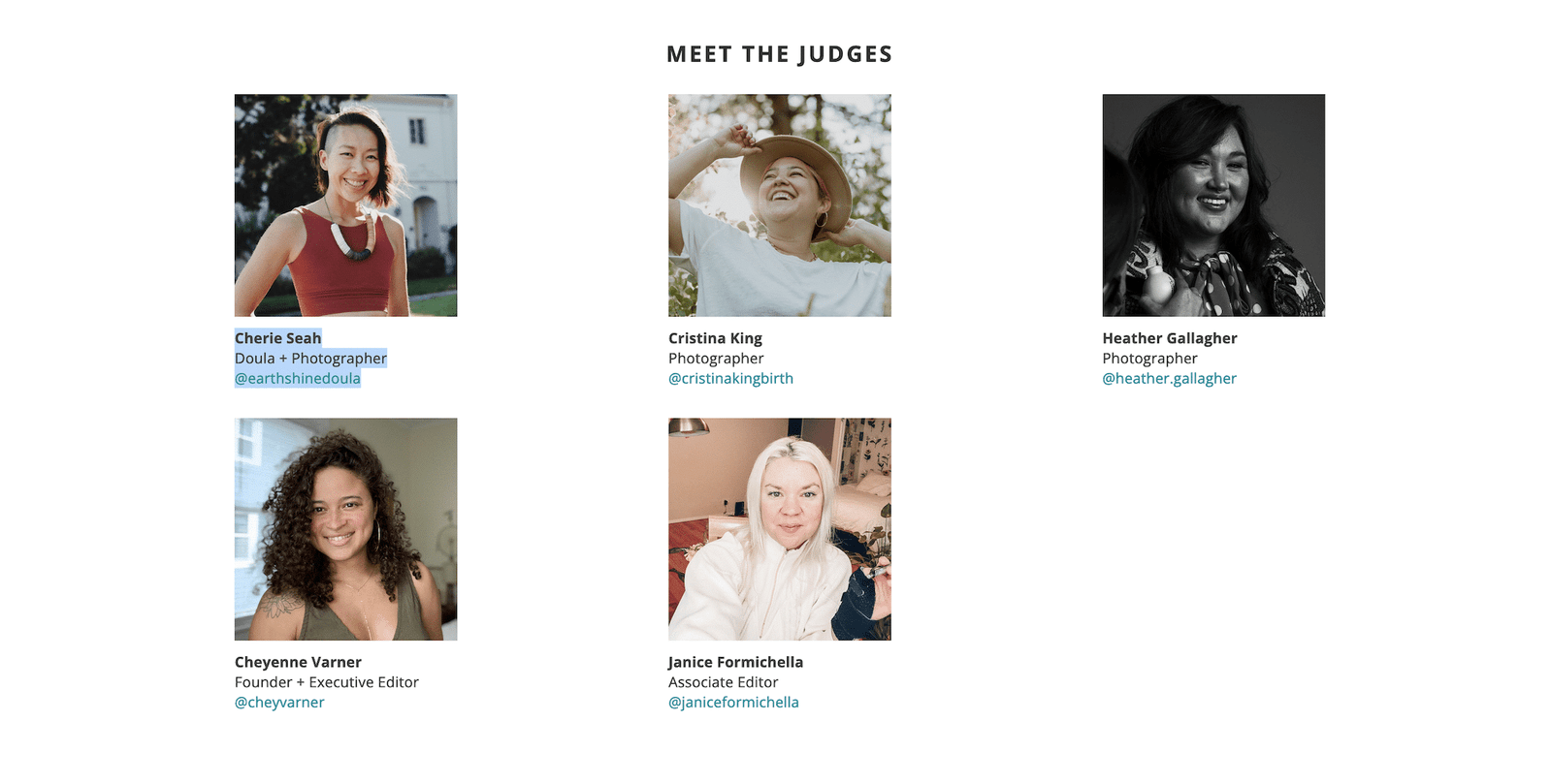 Judge: Everyday Birth photo contest | Janice Formichella